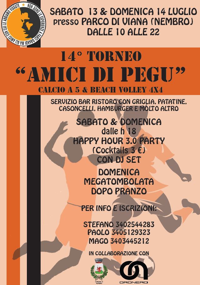 Il 13 e 14 luglio a Nembro l’imperdibile festa degli Amici di Pegu ...