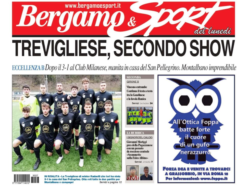 Il nuovo numero di Bergamo & Sport: in primo piano una Trevigliese da ...