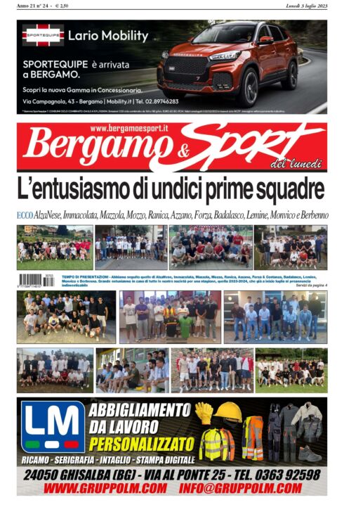 Bg & Sport in edicola: in primo piano AlzaNese, Immacolata, Valentino ...