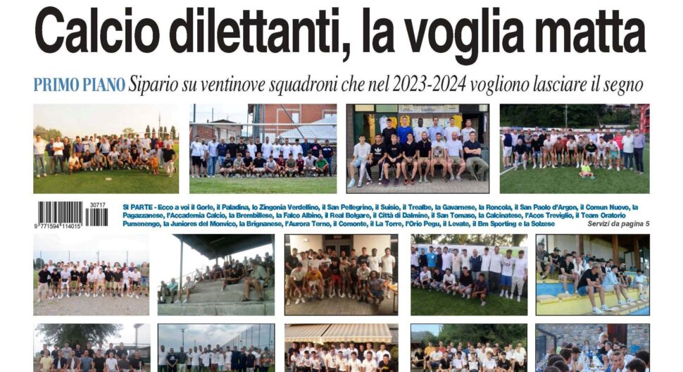 Bg & Sport in edicola: 29 squadre presentate, i volti di quasi 800 ...