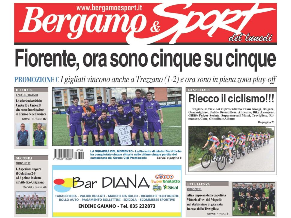 Bg & Sport in edicola: in evidenza la Fiorente, il ciclismo giovanile ...