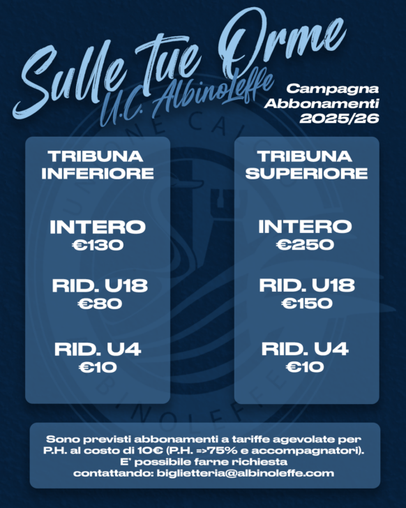 AlbinoLeffe, via alla campagna abbonamenti: un settimana di prelazioni ...